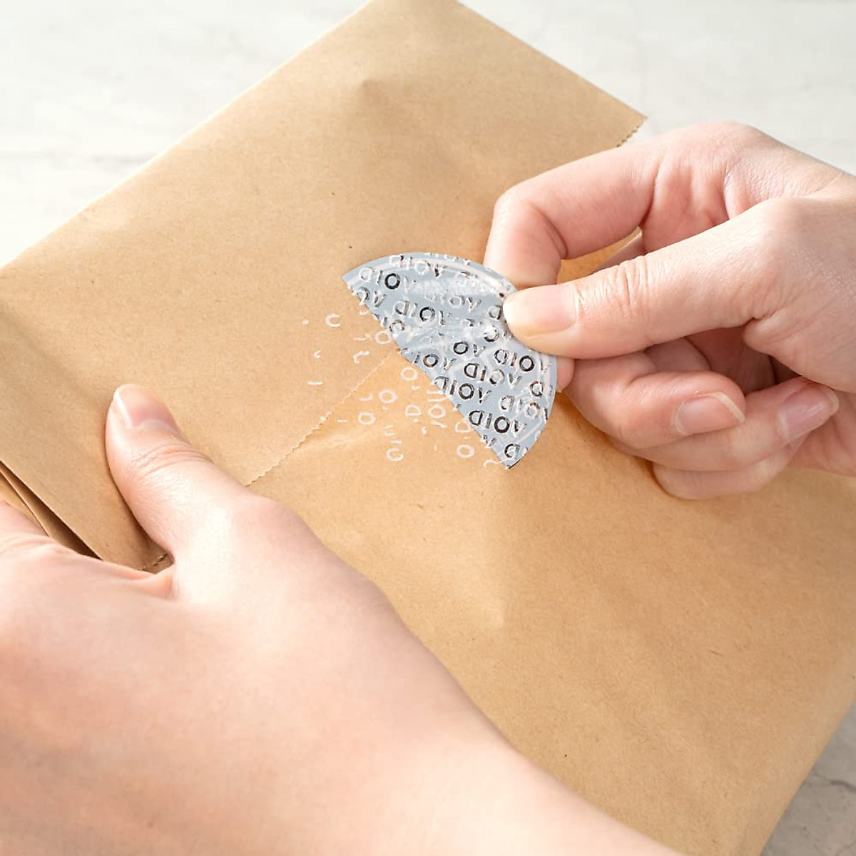 Restaurantware Label Tek 2 Inch Tamper-Evident Stickers For Halal 500 Rolled Tamper Seal Stickers - Chalkboard Design For Safe Food Delivery Black With White Font Plastic To Go Stickers