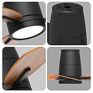 TALOYA Small Ceiling Fan with Lights and Remote Control 30 inch Multifunctional Quiet Fan with Three Color Temperature Light and Reversible Blades