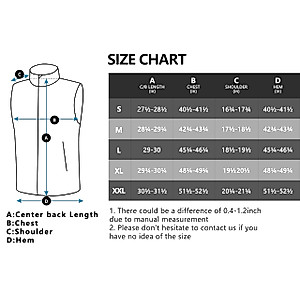 Little Donkey Andy Men's Softshell Vest, Lightweight Golf Vest Windproof Sleeveless Cycling Jacket for Running, Hiking (Pure Grey M)