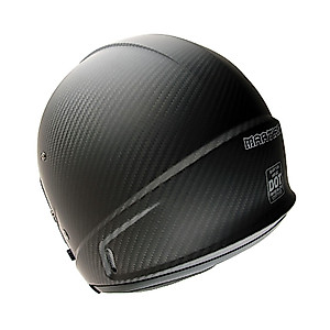 Martian Genuine Real Carbon Fiber Motorcycle Full Face Helmet HB-B2 Open Face Matt Carbon Black, DOT Approved