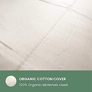 ORGANIC TEXTILES 100% All-Natural Australian Wool Bed Comforter with Organic Cotton Cover (Twin Size, Regular Fill), Temperature Regulation, Skin Sensitive, Luxurious Soft Feel, Machine Washable