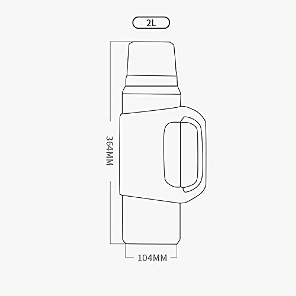 MMLLZEL 316 Stainless Steel Outdoor Thermos Large Capacity Portable Double Wall Vacuum Flask Insulated Tumbler 48 Hour (Color : D)