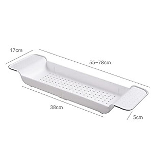 SDGH Retractable Bathtub Storage Rack Bath Tray Shelf Tub Multi-Function Bathroom Tool Towel (Color : OneColor)