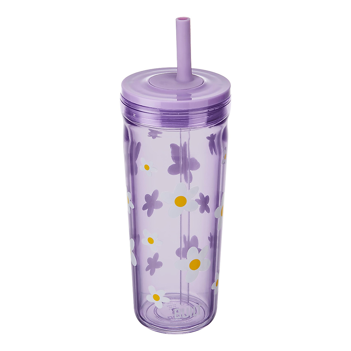BUILT 20 Fluid Ounce Acrylic Straw Seal Bedford Tumbler, Leakproof, Wild Lavender Daisy