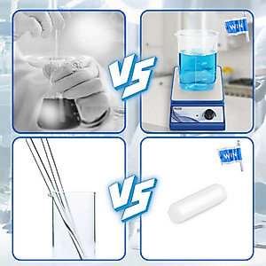 Magnetic Stirrer with Stir Bar, Stir Plate with Stainless Steel Worktop, 3000RPM Magnetic Stir Plate, Magnetic Mixer Max Stirring Capacity: 3500mL (No Heating)