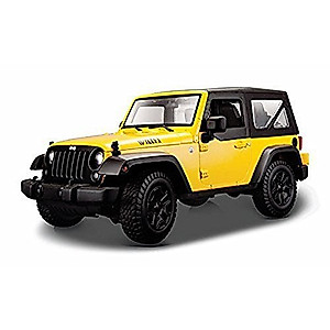 Maisto 2014 Jeep Wrangler, Yellow 31676YL - 1/18 Scale diecast Model car