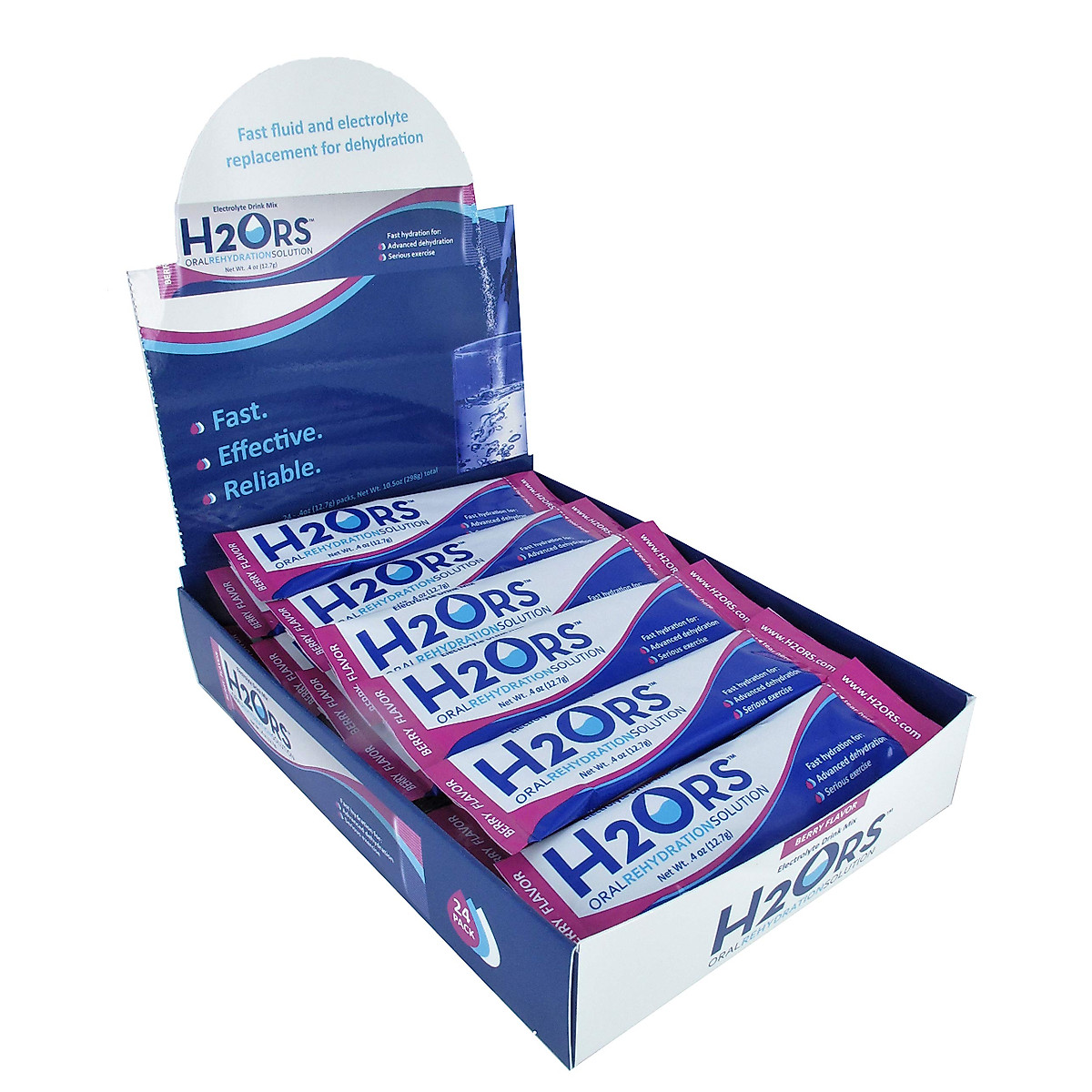 H2ORS Electrolyte Drink Powder: Berry (24 Pack)