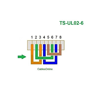 CablesOnline 6-Pack 10/100 4-Pair Ethernet Green Loopback Plugs, TS-UL02-6