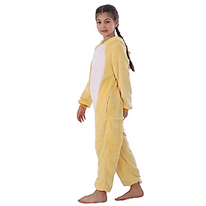 WOYASIM Flannel Costume Onesie Kids Halloween Easter Animal Cosplay for Girls Boys One Piece Shiba Inu 110