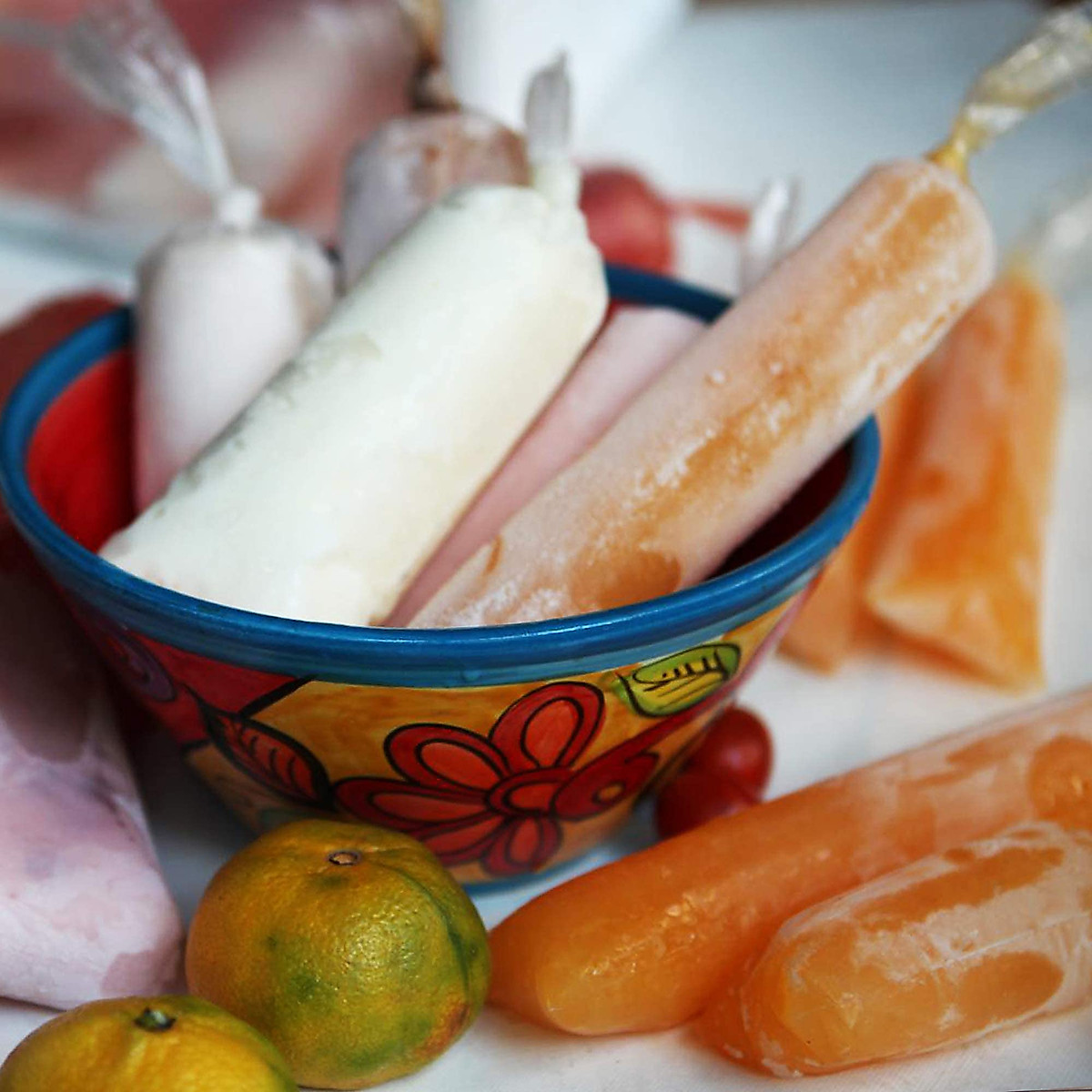 100 Pcs Bolsas Para Helado Bolis/Ice Candy Wrappers/Ice Moldes Para Paletas De Helado, Plastic Disposable Ice Popsicle Bags and Icecream Maker