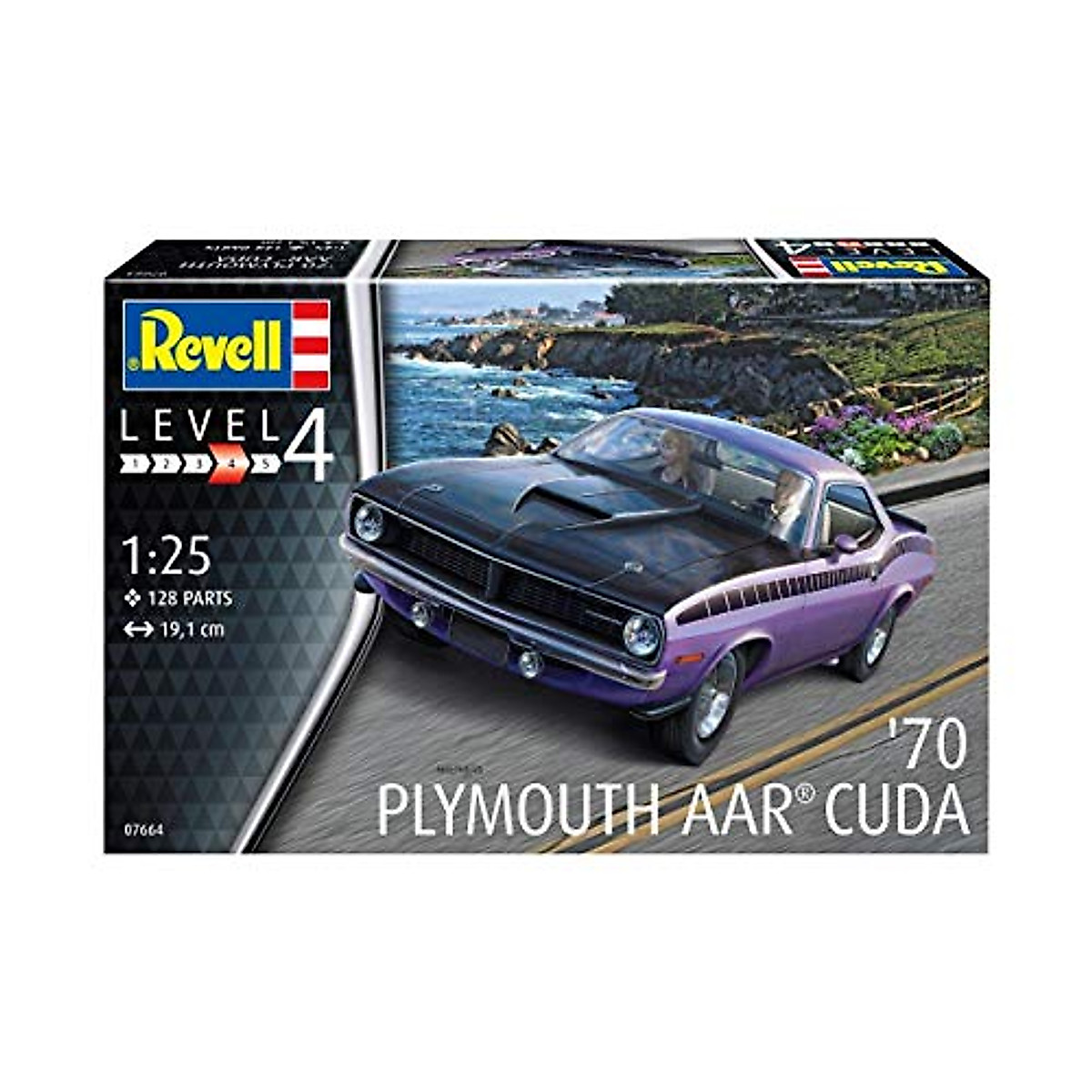 Revell 07664 :25 1970 AAR 'Cuda' Plastic Model Kit 1/25