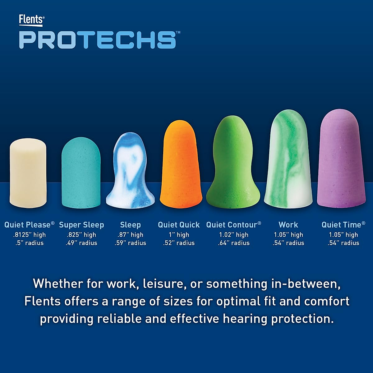 Flents Foam Ear Plugs, 55 Pair for Sleeping, Snoring, Loud Noise, Traveling, Concerts, Construction, & Studying, Contour to Ear, NRR 33, Green, Made in the USA