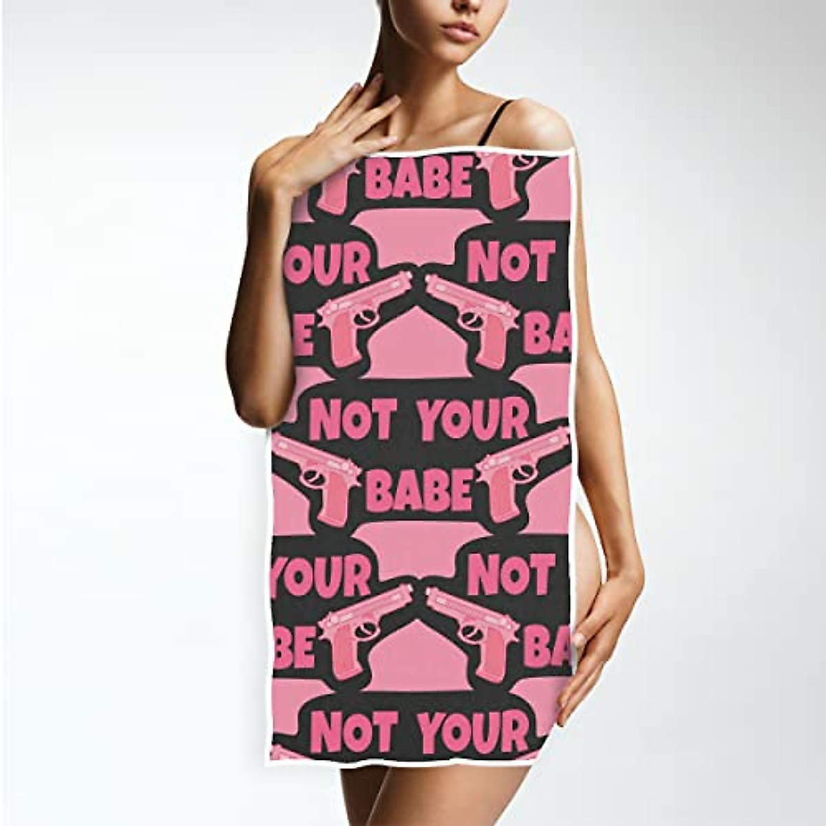 HUSSRITY Not Your Baby Guns Towels Super Soft Hand Towel Highly Absorbent Washcloths Quick Dry Bath Towel 30x15 Inch Durable Lightweight