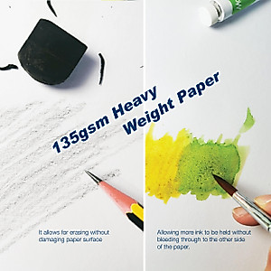 3 Pack of Artvue A3 Sketch Book or Drawing Book, 11.7" x 16.5", 18 Sheets Per Pack, 91lbs(135gsm), Acid-Free Drawing Paper, Artistic Drawing, Watercolor and Sketch Book for Kids and Beginners Artist