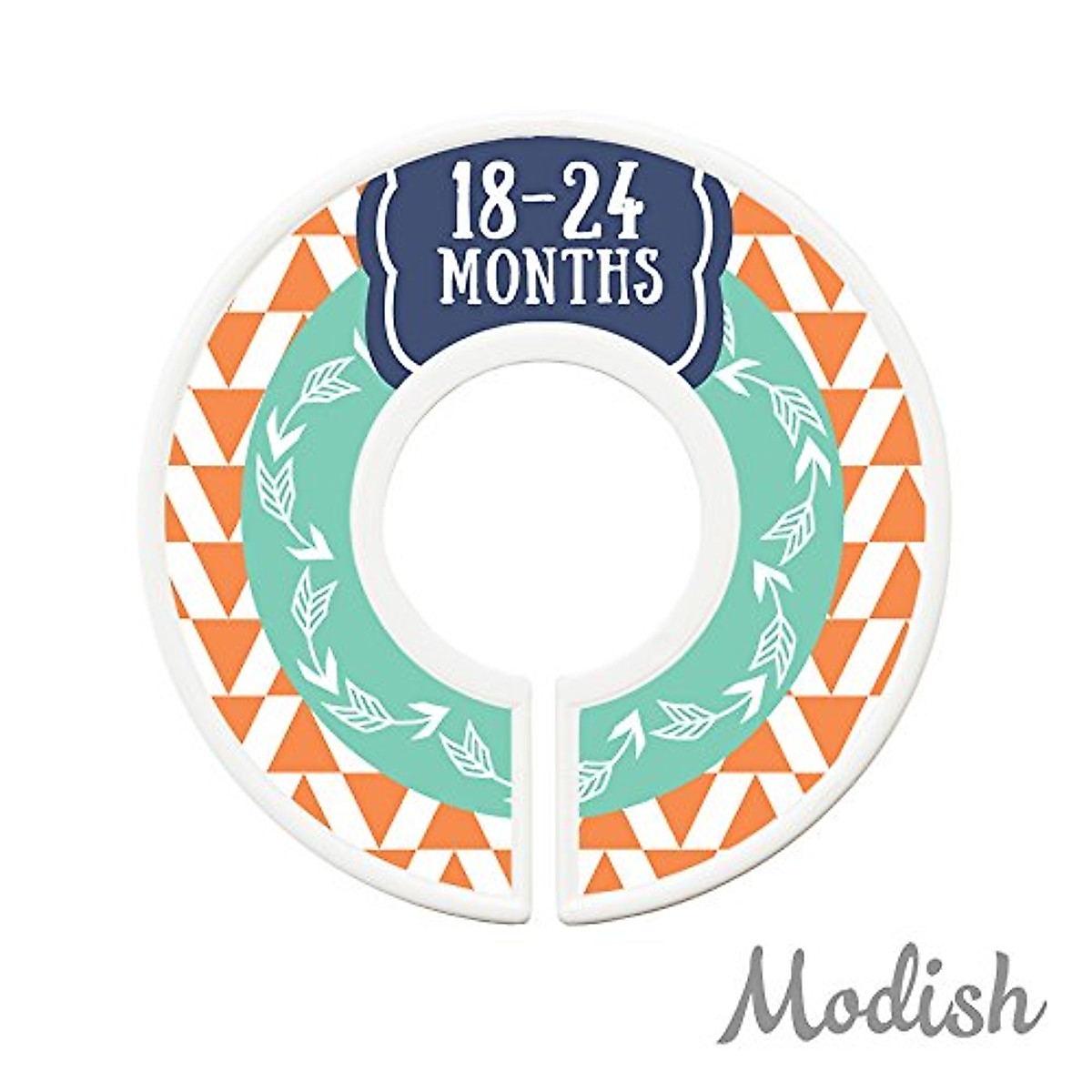 Modish Labels Baby Clothes Size Dividers, Baby Closet Organizers, Closet Size Dividers, Baby Closet Organizers, Clothes Organizer, Boy, Woodland, Arrows, Nordic, Boho, Navy Blue, Mint, Orange (Baby)
