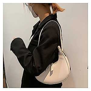 Women Hobo Bag Cute PU Leather Tote Bag Handbag Underarm Moon Shoulder Bag Party Wedding Evening Bag Clutch Purse