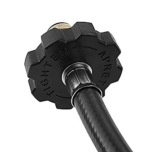 350PSI Soft Nose P.O.L Valve with 12FT Propane Torch Weed Burner Replacement Hose for Connection of Propane Tank to Propane Weed Burner Torch Head Burner
