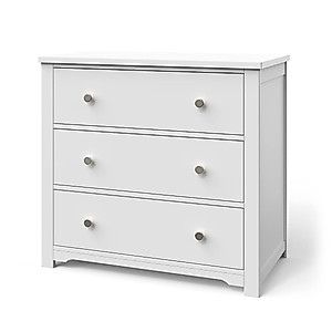 Child Craft Cottage Curve Crib and Dresser Nursery Set, 3-Piece, Includes 4-in-1 Convertible Crib, 3 Drawer Dresser, and Changing Table Topper, Grows with Your Baby (Dapper Gray)