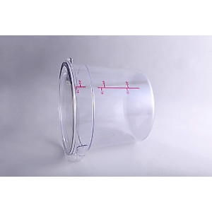 Hakka 6 Qt Commercial Grade Round Food Storage Containers With Lids,Polycarbonate,Clear - Case of 5