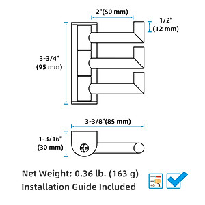 APLusee Brushed Nickel Swivel Towel Hook, 304 Stainless Steel Foldable Clothes Hook with Three Rotating Arm, Flexible Bathroom Kitchen Storage Hanger, Wall Mounted