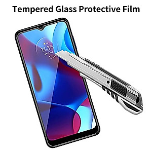iCsapr [4 Pack] Glass Screen Protector Compatible for Motorola Moto G Pure[9H Hardness] HD Screen Tempered Glass, Easy Install[Case Friendly] 2.5D Edge
