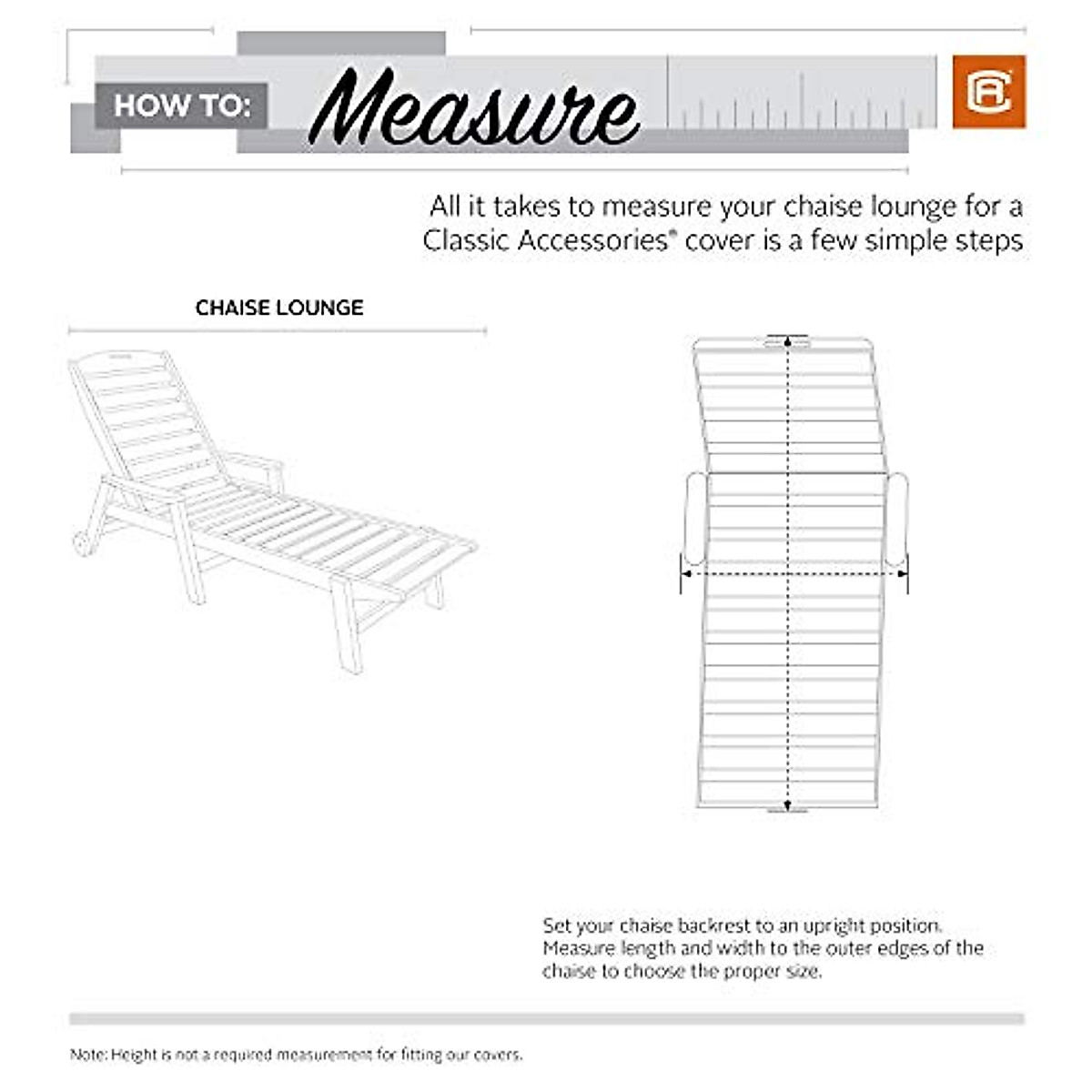 Classic Accessories Montlake Water-Resistant 69 Inch Patio Steamer Chaise Slipcover, Heather Henna, Patio Furniture Covers
