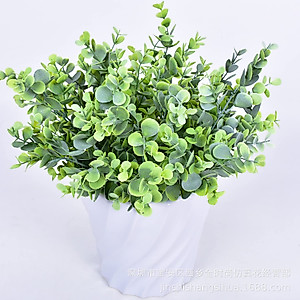 Ouddy Decor 20 Bundles Artificial Flowers for Outdoors Fake Flowers Faux Plastic Plants UV Resistant Spring Flowers for Garden Porch Office Window Box Table Home Decorations, Green