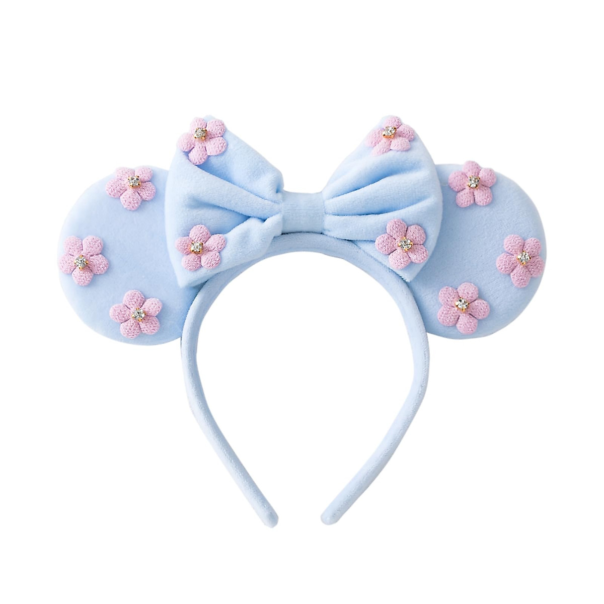 KARETT Sky Blue Hairband Mouse Ears for Women Girls, One Size Fits All for Disney Fans, Hair Styling