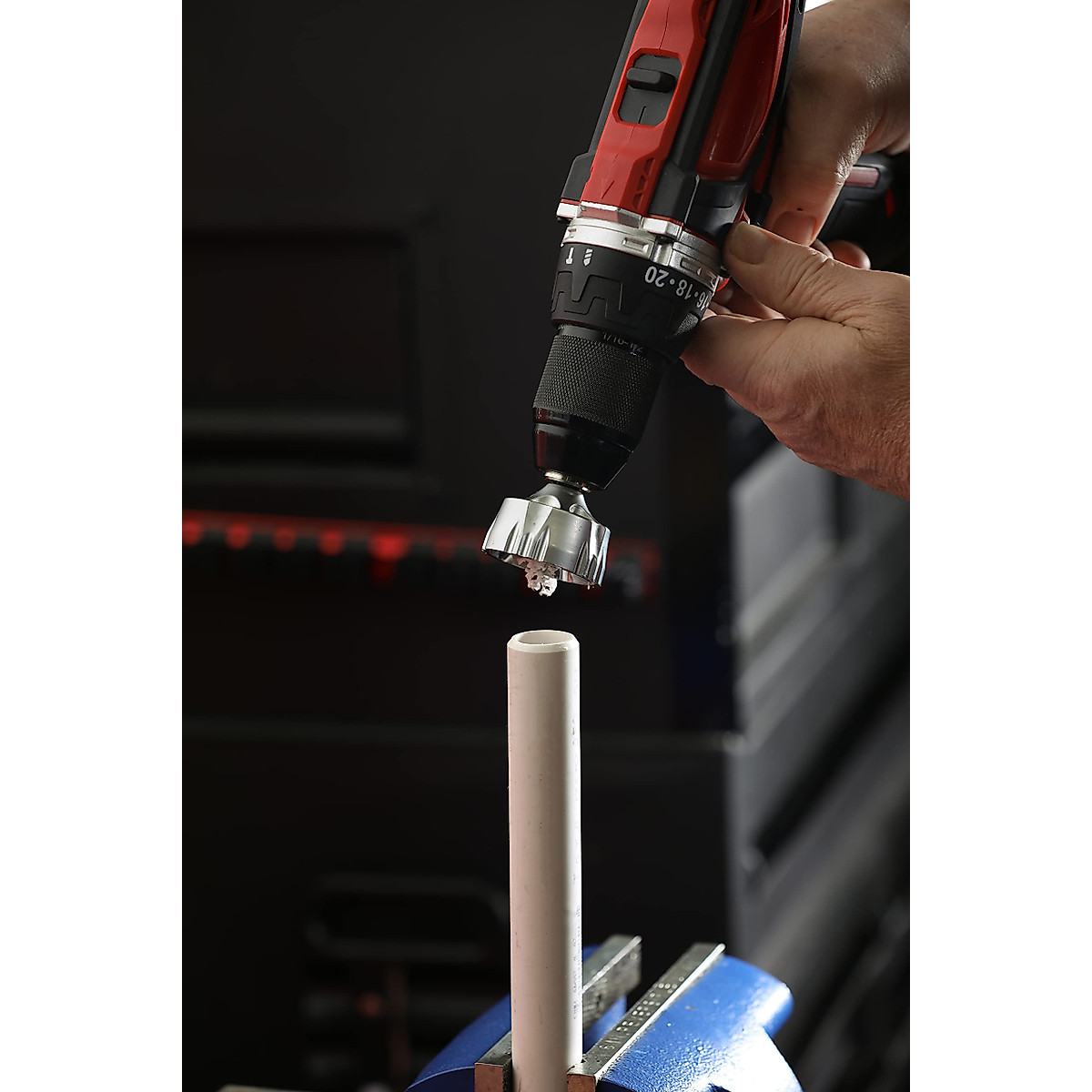 ARES 48001 – External Rotary Deburring & Chamfer Tool (13-36mm) – 3/8-Inch Shank for Use with Drill or Hex Driver - Clean and Repair Threaded Fasteners, Studs, and Bolts