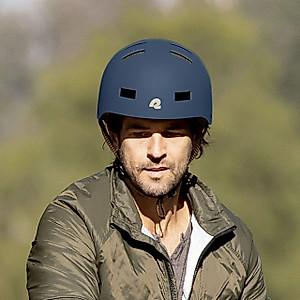 Retrospec Dakota Bicycle / Skateboard Helmet for Adults - Commuter, Bike, Skate, Scooter, Longboard & Incline Skating - Highly Protective & Premium Ventilation- Medium - Matte Navy (Medium: 55-59 cm)