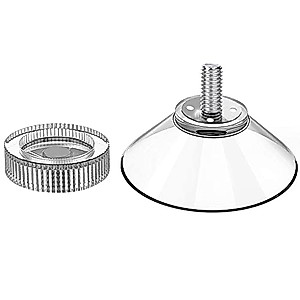 Cuawan 4/10Pcs Suction Cup Hooks M4 Screw Transparent Suction Cup Clear Plastic Sucker Hooks Replacement Fit for Glass Table Tops Kitchen Bathroom Storage Tool