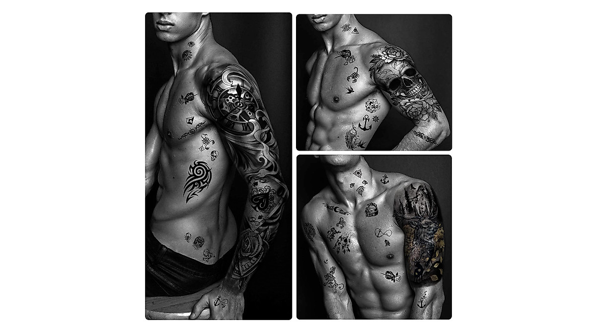 Extra Large Waterproof Temporary Tattoos | 46 Sheets