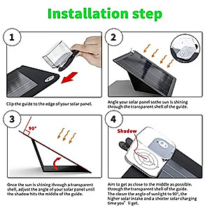 Solar Angle Guide, Solar Panel Accessories for Higher Solar Energy Intake and Shorter Solar Charging Time
