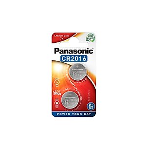 Panasonic Specialist Lithium Coin Batteries Cr2016L X 2 Panasonic
