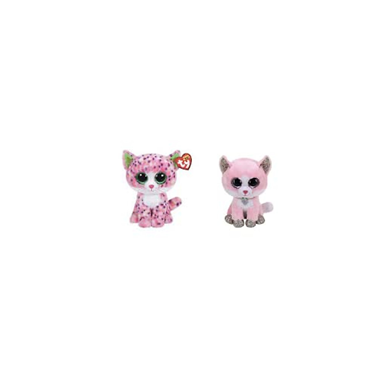 TY 2007516 Fiona Cat Beanie Boo Pink Stuffed Animal, Multicoloured, 3.1 x 2.75 x 5.51 Centimeters
