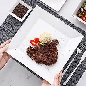 Porlien Classic Square 9.7-inch Dinner Plate Set of 3