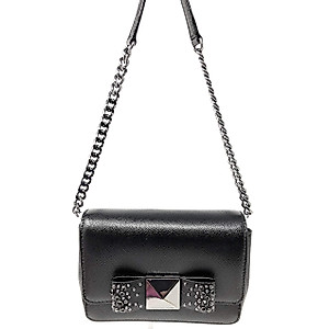 Michael Kors Tina Small Clutch with Bow Crossbody Bag - Black