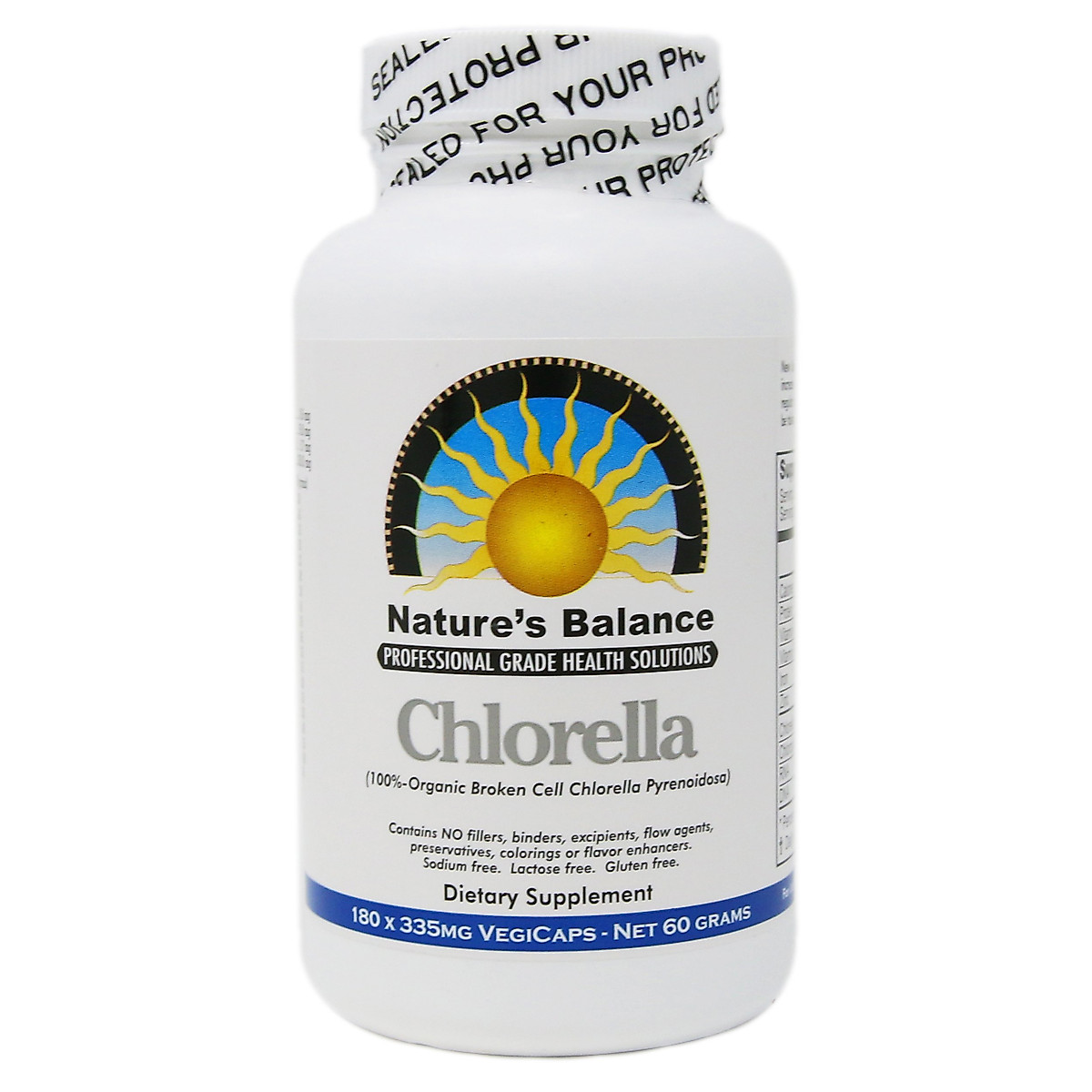 100% Pure Premium Grade Chlorella Pyrenoidosa by Nature's Balance - 180 Capsules