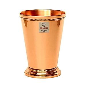 Bona fide pure Copper Moscow Mule Mint Julep Cup Tumbler Set of 2 | Traveller's Copper Mug for Serving,mint julep cup,copper 400 ml each