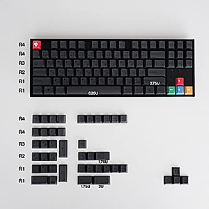 130 Keys PBT Dye Sub Gray Keycaps Cherry Profile Japanese Keycaps Set Fot for Cherry Mx Switches 61/87/104/108 Mechanical Keyboard