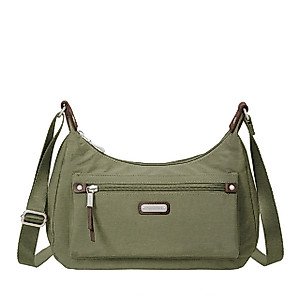 Baggallini womens Out About Bagg With Rfid Wristlet top handle handbags, Black, One Size US