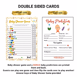 LOTUS-A Baby Shower Games - Fun Guessing Game Girls Boys Babies Gender Neutral Ideas Shower Party Favorite Adults Games for Baby Shower Activities