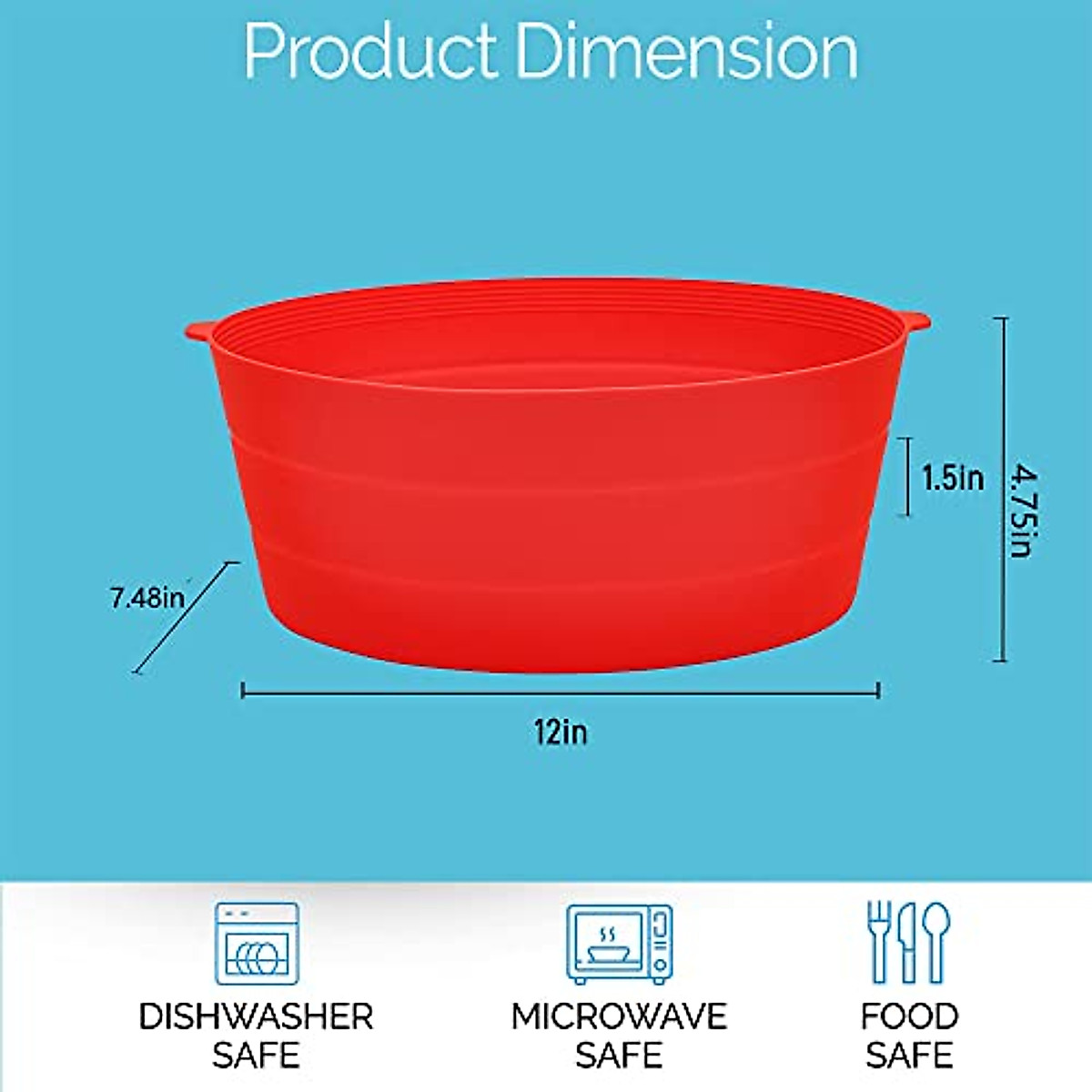 Silicone Slow Cooker Liners Fit Crock-Pot 7-8 Quart Oval Silicone Crockpot Liner,Food-Grade Material,Reusable & Leak proof Dishwasher Safe Cooking Liner for 7 Quart Crock Pot. (BLACK)