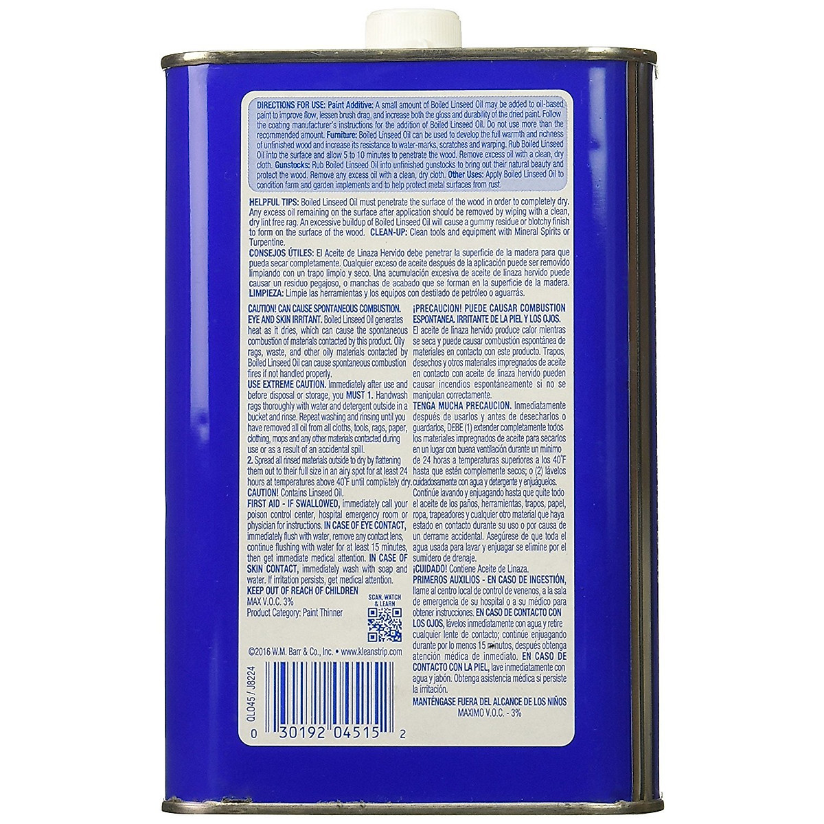 Klean-Strip Green QLO45 Boiled Linseed Oil, 1-Quart