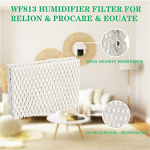 kakofaci WF813 Humidifier Filters Replacement Compatible with Equate EQWF813 PCWF813 Relion RCM832 RCM-832N Protec RWF813 EQ-2119-UL PCCM-832N Cool Mist Humidifiers Wick Filter - 6 Pack