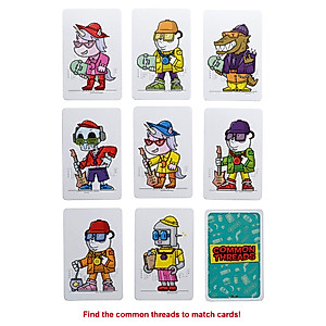 Mattel Games Common Threads 4-in-1 Family Card Game, Matching Game for 7 Year Olds and Up, Multi (GMK70)