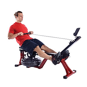 Stamina X Water Rowing Machine with Fitness Coaching App, No Subscription Required - Wireless Heart Rate Monitor Included - Rowing Machines for Home Use