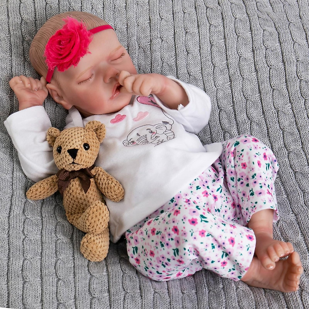 Aori Reborn Baby Dolls - Lifelike Newborn Baby Dolls, Full Body Vinyl Realistic Baby Doll Come with Feeding Toy Accessories and Gift Box Set