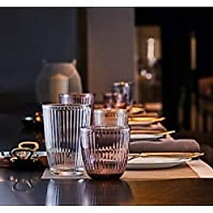 Bormioli Rocco Line Water Glass, Set of 12, 9.75 oz, Lilac Rode