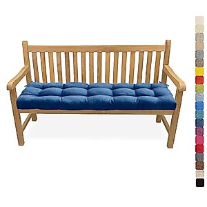 Lsjoaw Outdoor Bench Cushion 71X16X2.36in Garden Bench Seat Cushion Patio Furniture Cushions Non Slip Tufted with Two Straps for Dining Swing Loveseat Indoor Bench Seat Pads,Color#25